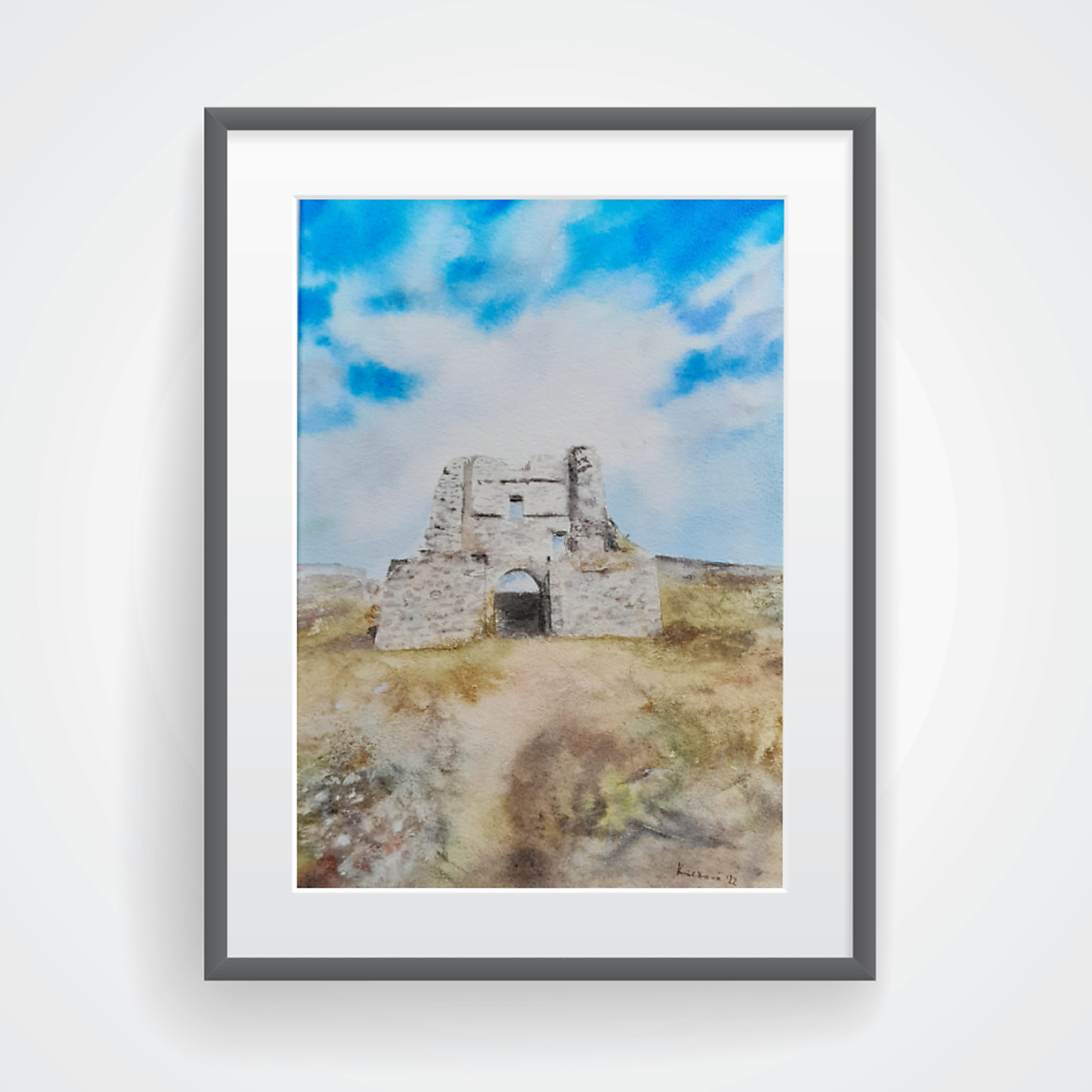 Obraz Brána pustého hradu akvarel A4 / Jul.paints - SAShE.sk