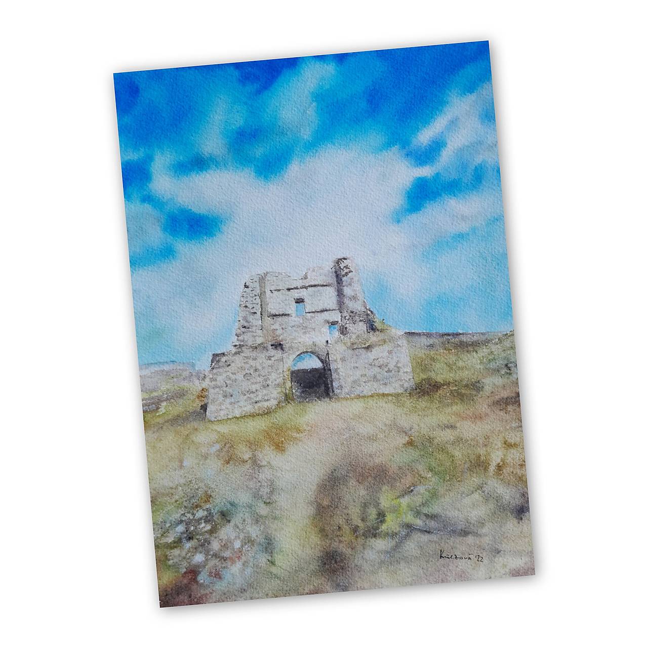 Obraz Brána pustého hradu akvarel A4 / Jul.paints - SAShE.sk