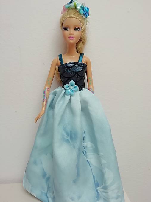 Modré šaty pre Barbie / Jatabona - SAShE.sk