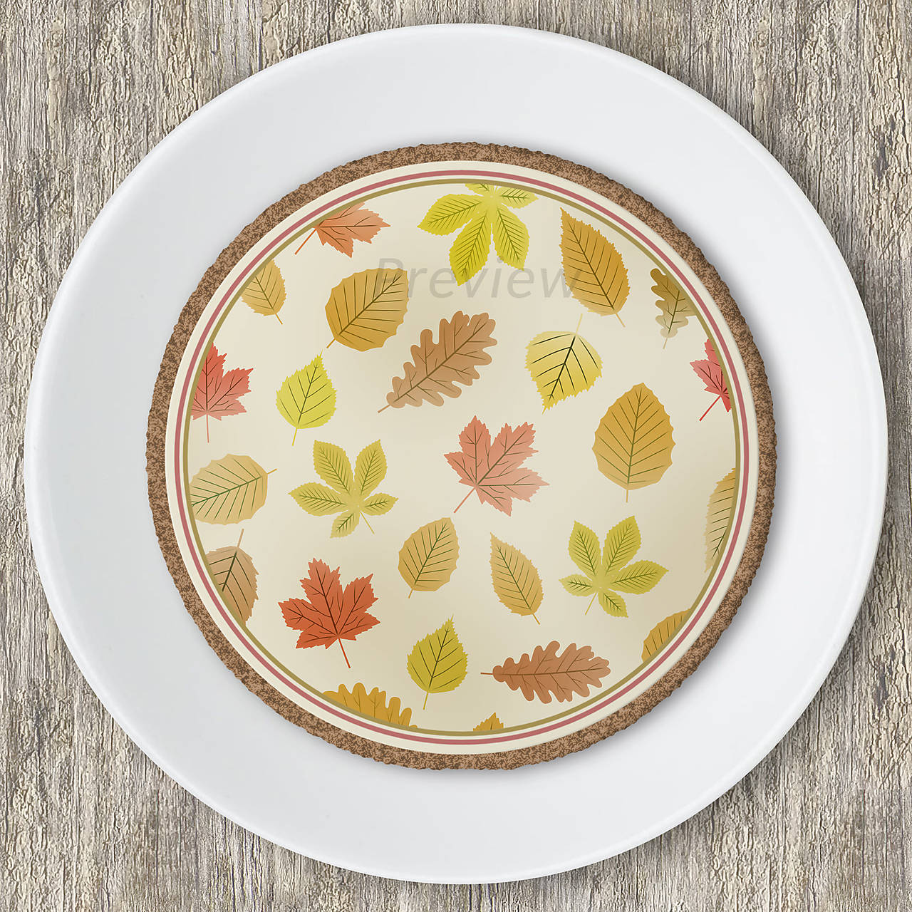 Nežné jesenné lístie – potlač na koláč (mix) / relevator - SAShE.sk