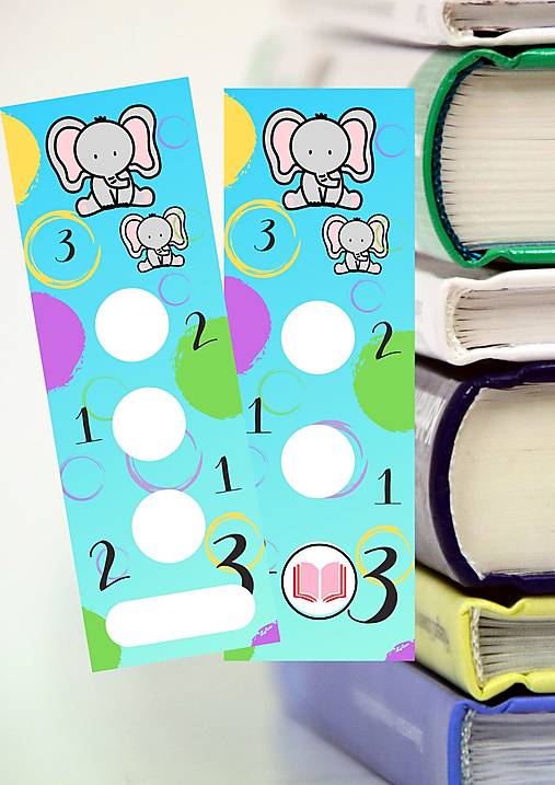 Záložky motivačné (sloník) / MivRa - SAShE.sk