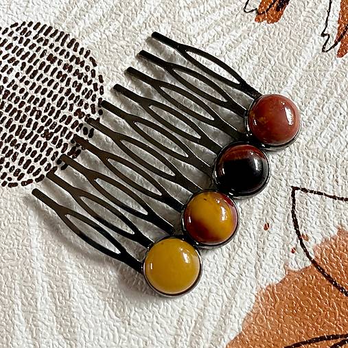 Elegant Gemstone Hair Comb / Hrebienok do vlasov s minerálmi / LaWande ...