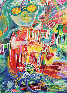 Tvár krajiny modrých stromov / KarinkaM - SAShE.sk - Handmade Obrazy