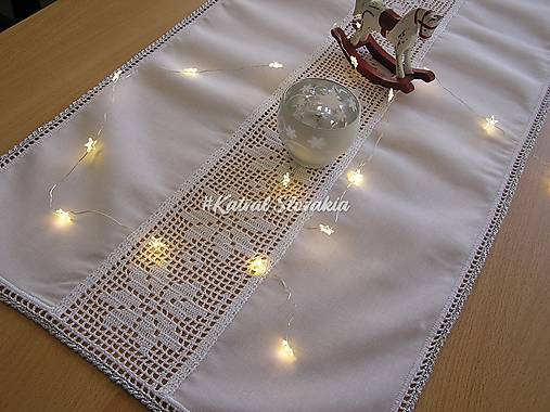 Sviatočná štóla - strieborný lem 100 x 42 cm*** / katval - SAShE.sk