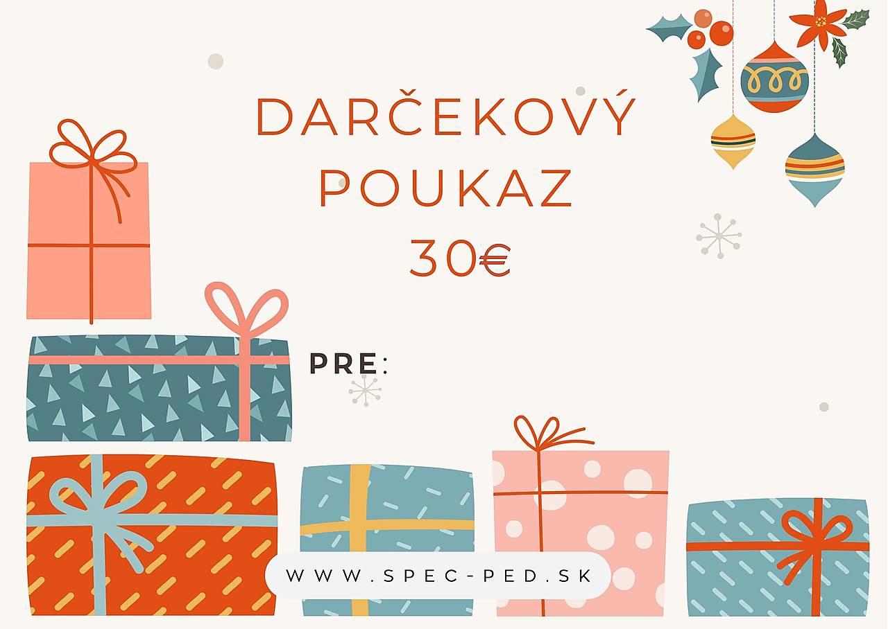 Darčekový poukaz 30 / Spec.ped - SAShE.sk - Handmade Hračky
