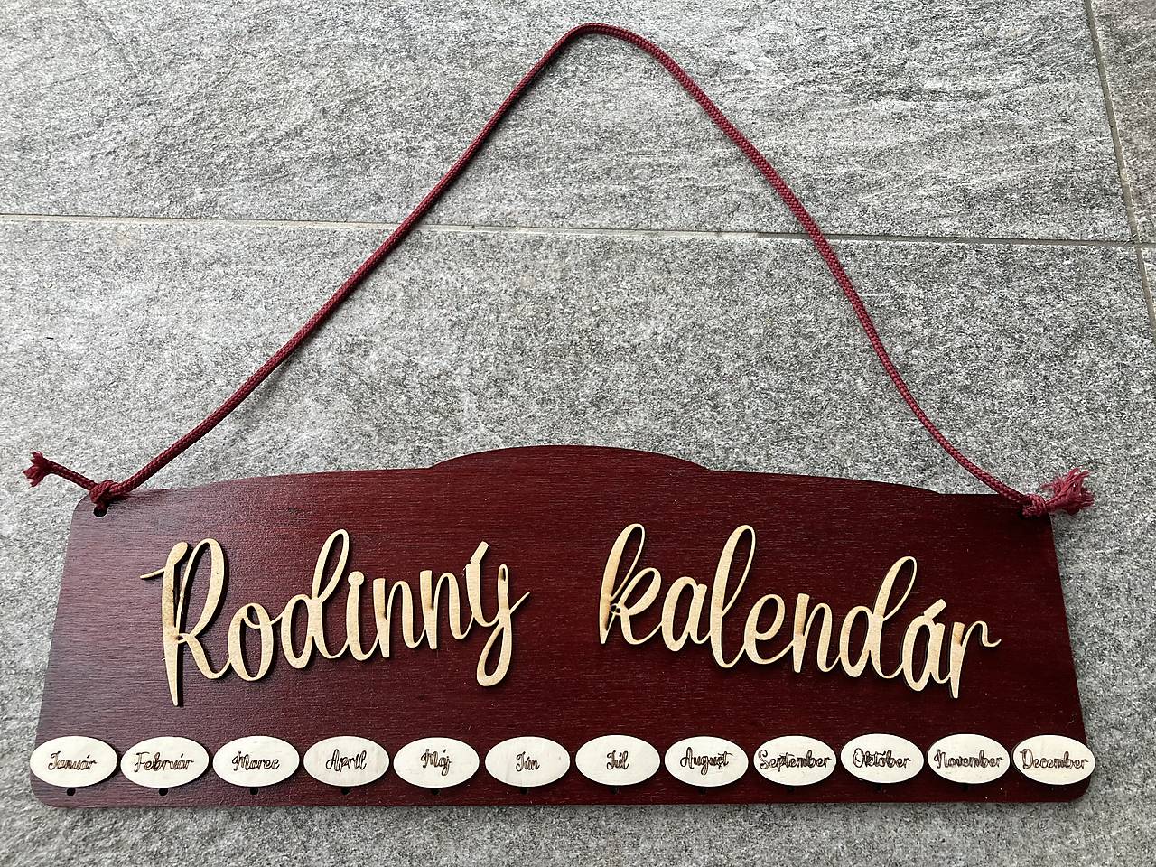 Rodinny kalendar - menší - s gravirom v cene / MD.decor - SAShE.sk