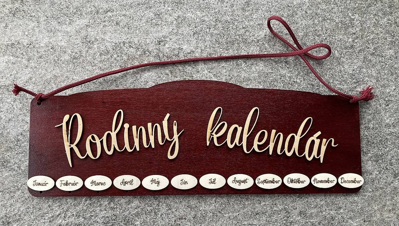 Rodinny kalendar - menší - s gravirom v cene / MD.decor - SAShE.sk
