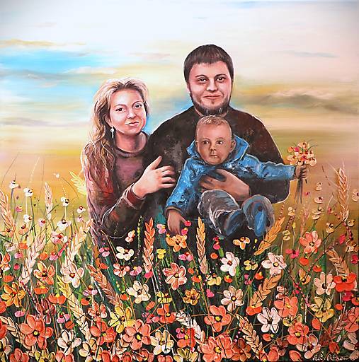 Rodinka 80x80 / KukurART - SAShE.sk