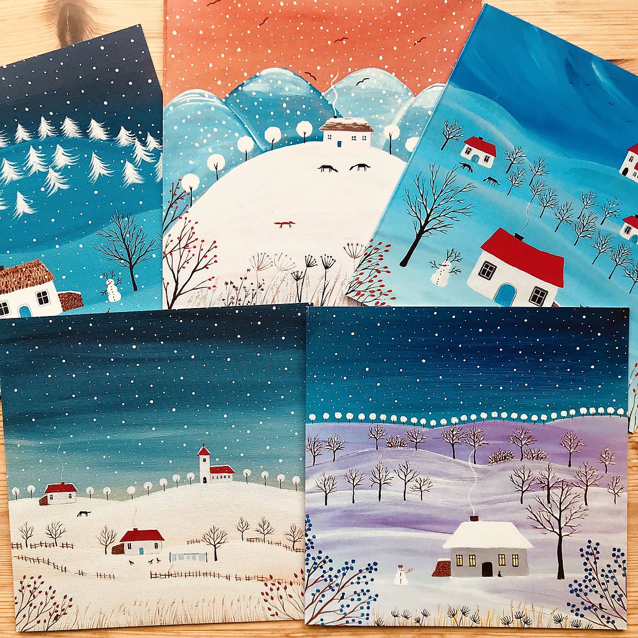 Sada 5ks otváracích pozdravov Krajinky / RosieNaiveArt - SAShE.sk ...