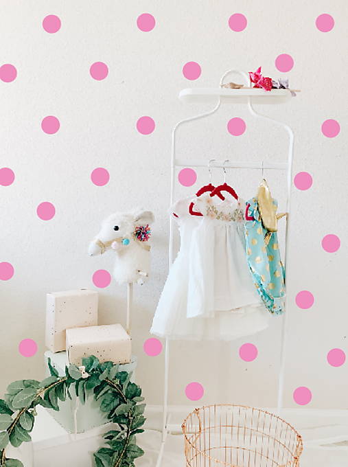 Nálepky na stenu - Bodky 7 cm priemer - 65 ks / eNALEPKY - SAShE.sk