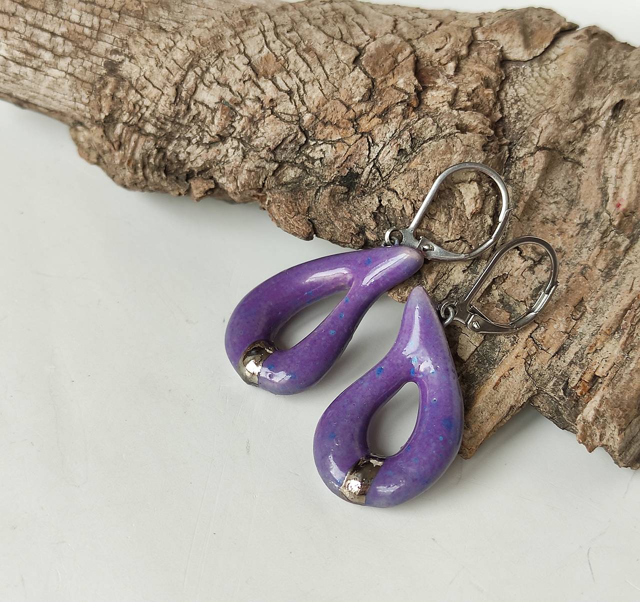 Keramické náušnice - Slzičky / DagGlasS - SAShE.sk