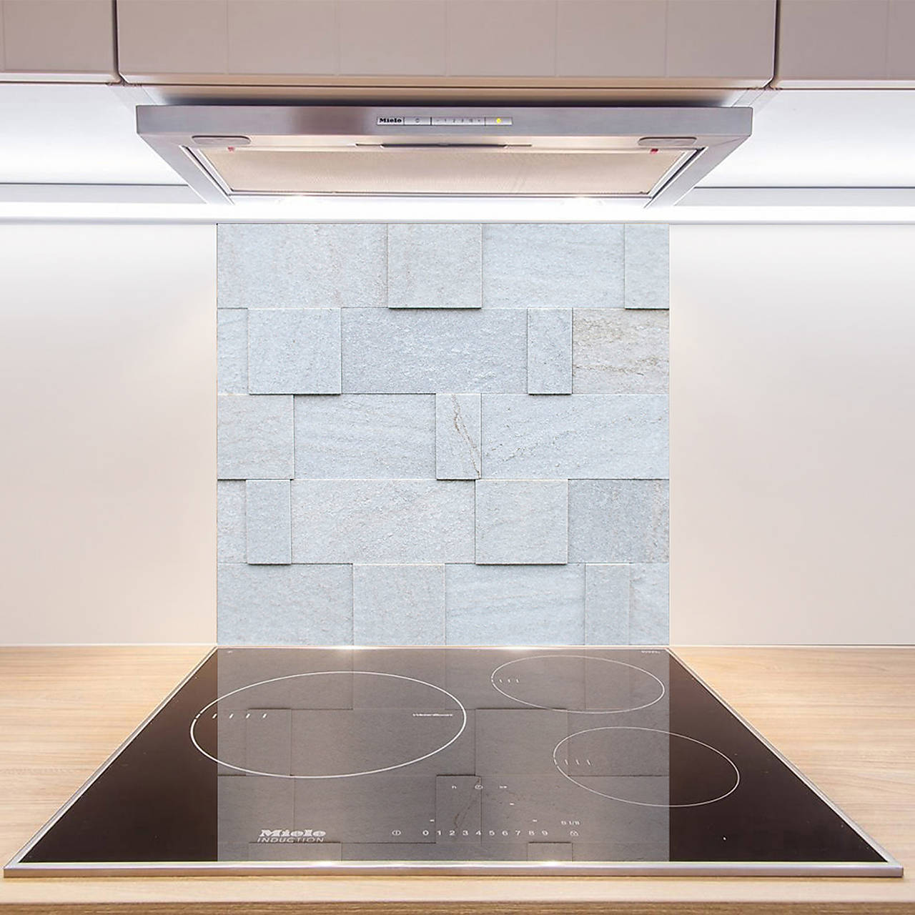 Kuchynská zástena za sporák - kalené sklo Štruktúra kameň 10 / EK ...