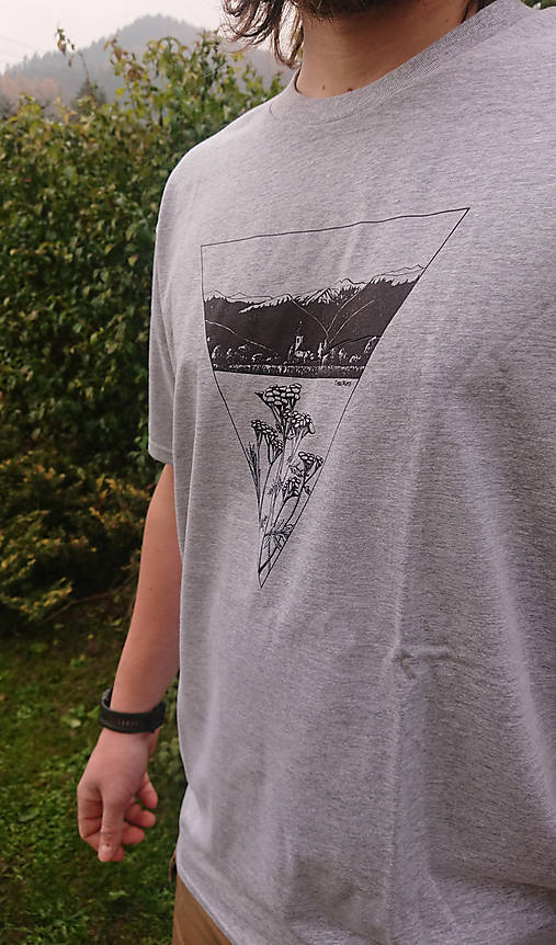 Domov pánske tričko s pohľadom na Západné Tatry / TreeMoss - SAShE.sk