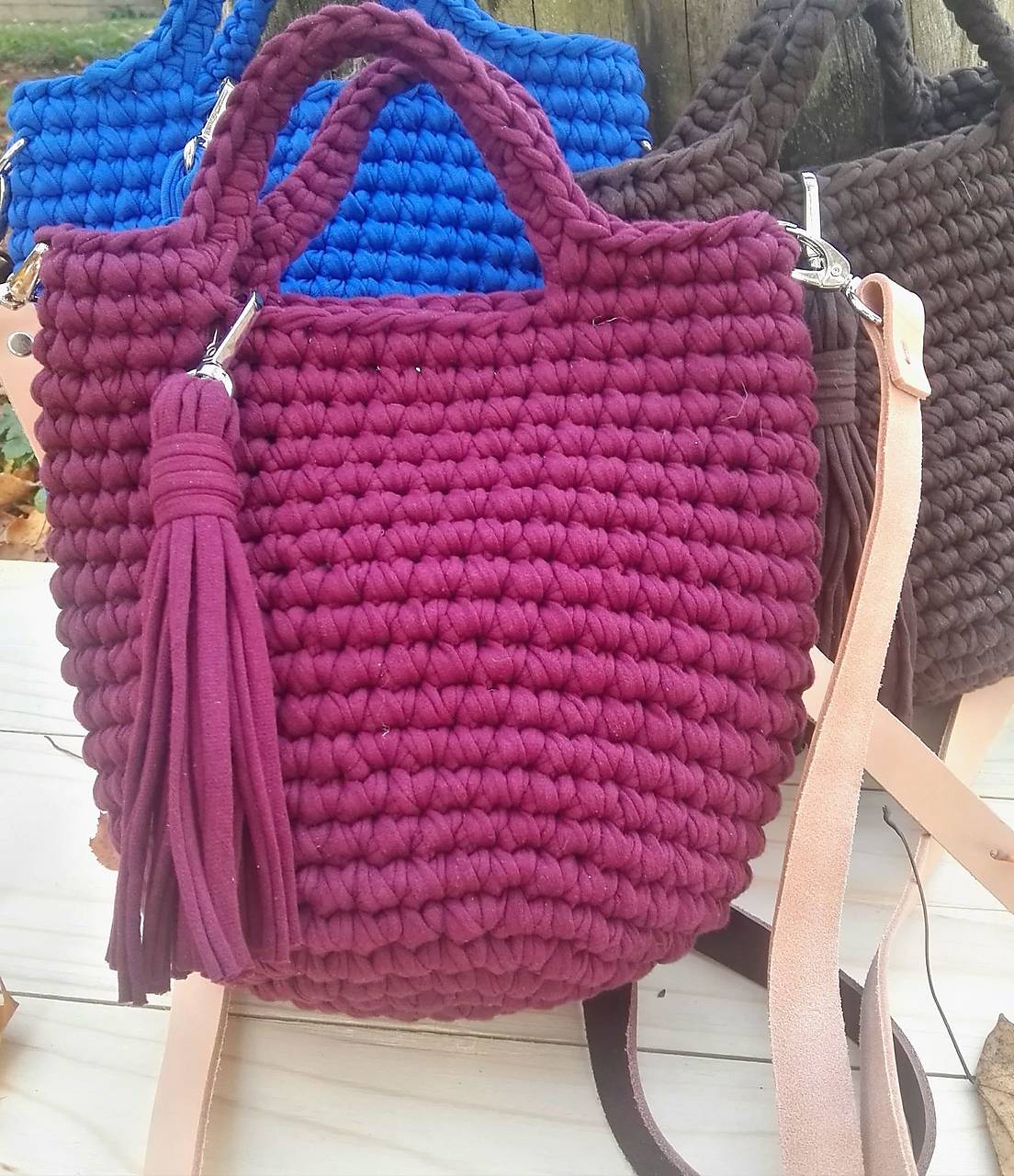 Háčkovaná crossbody - marshala / Simple_crochets - SAShE.sk - Handmade ...