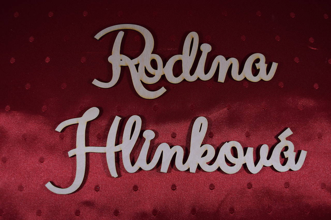 Drevený nápis rodina / Gravit - SAShE.sk