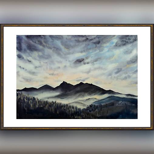 Západ slnka v Terchovej 30x40cm / Jul.paints - SAShE.sk