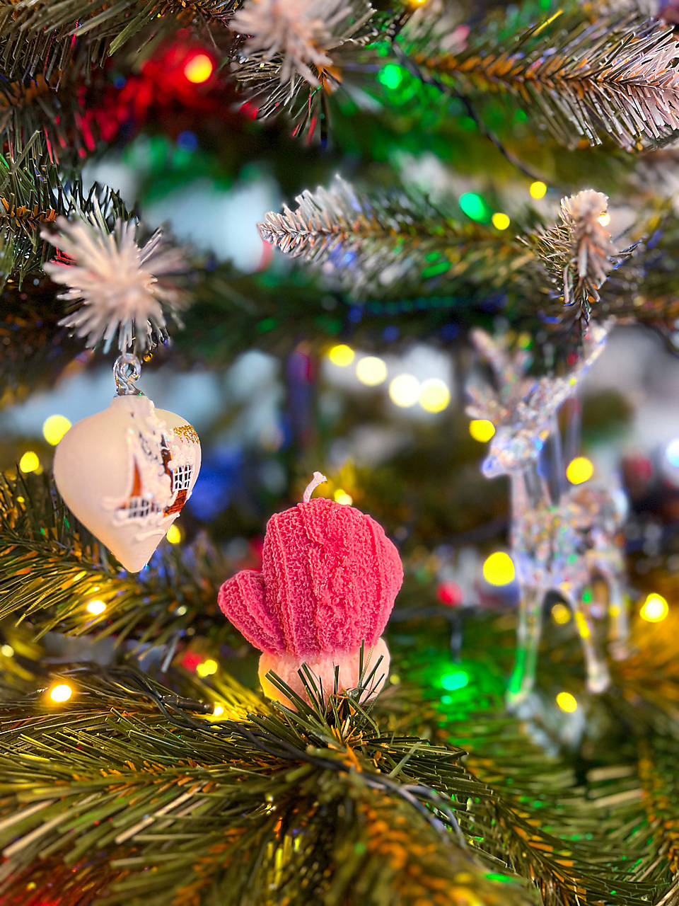 Vianočná sójová sviečka - Rukavička (s farbou - žltá, medová, oranžová ...