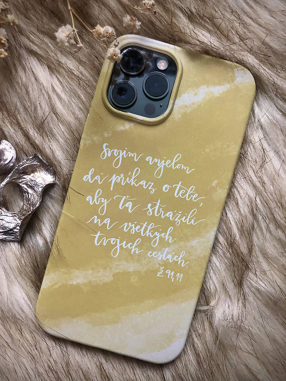 Kryt na mobil s citátom Svojim anjelom dá príkaz o tebe... / natine ...