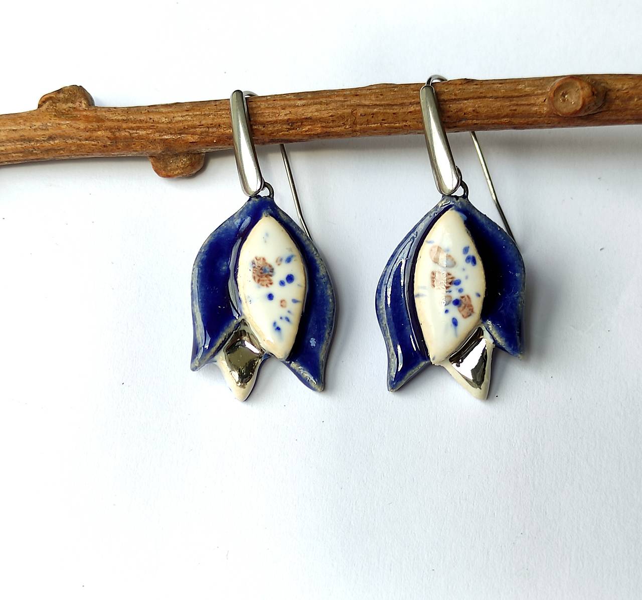 Keramické náušnice - Rozkvitnuté do modra / DagGlasS - SAShE.sk ...