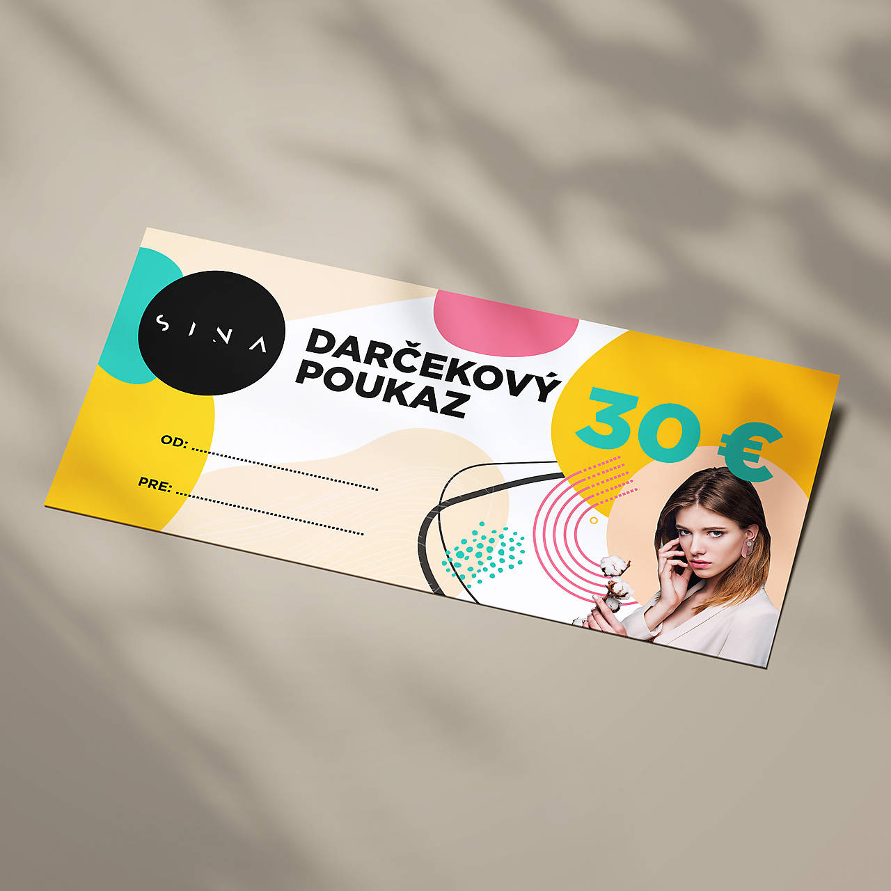Darčekový poukaz (30 € poštou) / SinaShop - SAShE.sk
