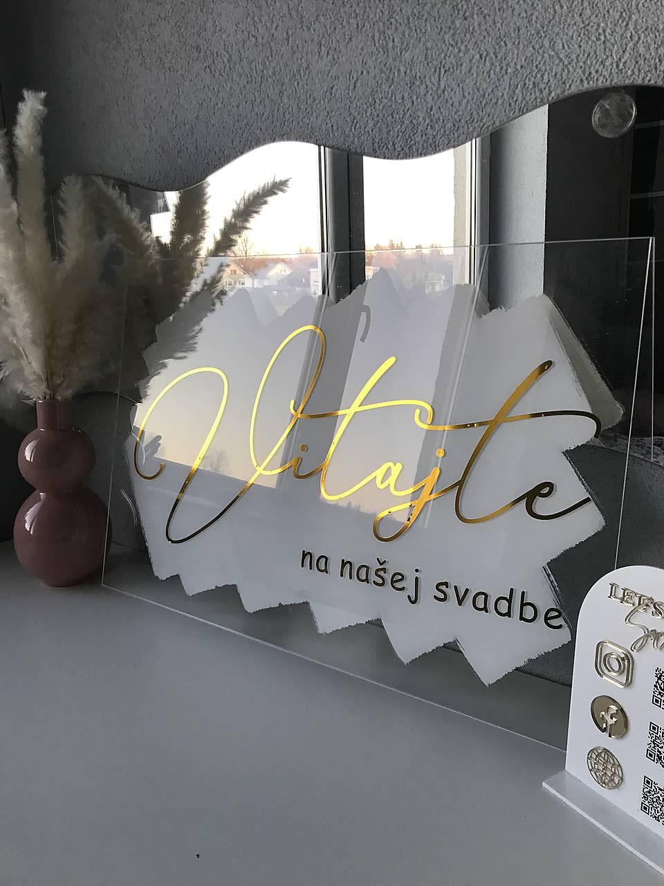 Vitajte na našej svadbe 03 - svadobná tabuľa / TamiSticker - SAShE.sk