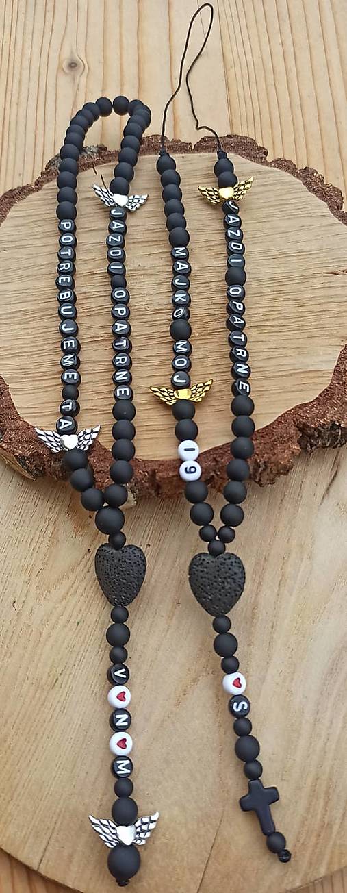 Prívesok alebo amulet do auta na želanie s textom menom alebo dátumom ...