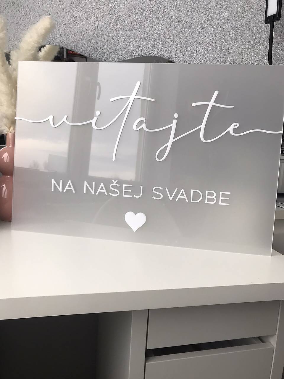 Vitajte na našej svadbe - svadobná tabuľa / TamiSticker - SAShE.sk