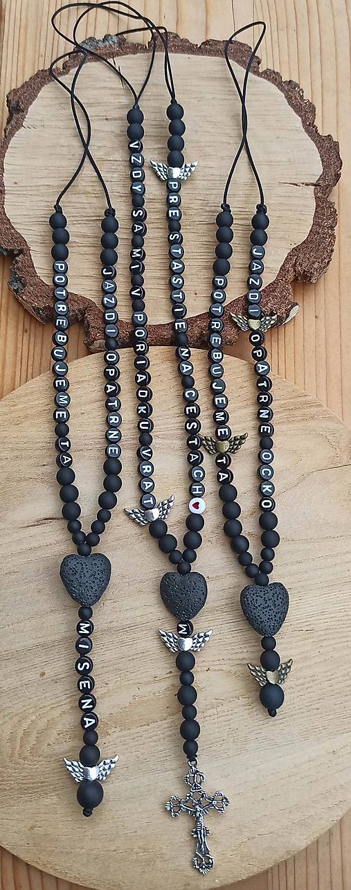 Prívesok alebo amulet do auta na želanie s textom menom alebo dátumom ...