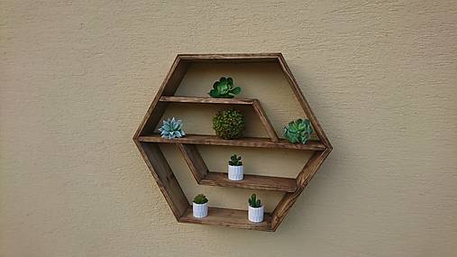 Polička hexagon / JwoodG - SAShE.sk