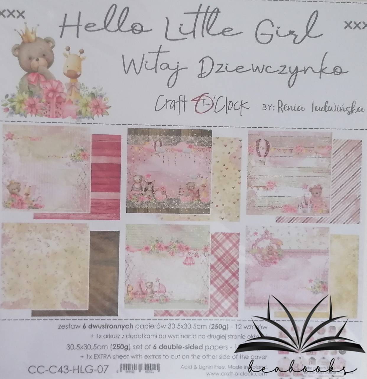 Sada scrapbook papierov (30,5x30,5cm) Craft O'Clock - Hello Little Girl ...