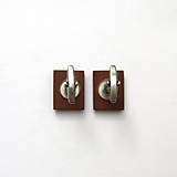 Drevené manžetové gombíky - slivkové (nerez) / wlkr - SAShE.sk