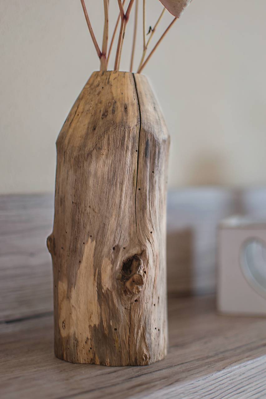 Drevená váza - Hrab rustikal (Drevená váza - Hrab rustikal 2) / JRmade ...