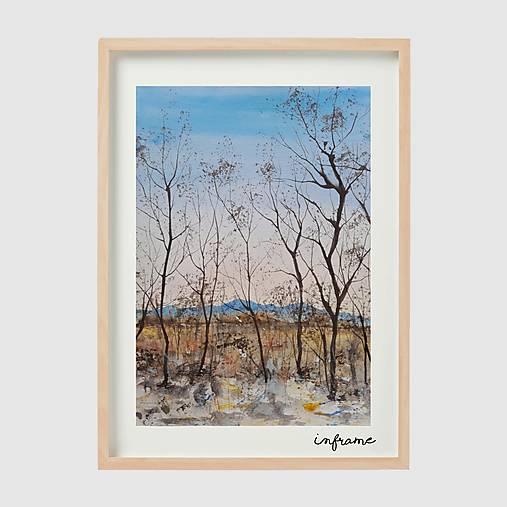 Obraz Agáty v zime A4 Akvarel / Jul.paints - SAShE.sk