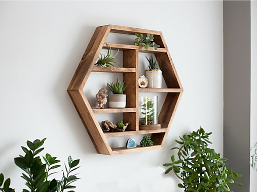 Polička hexagon / JwoodG - SAShE.sk