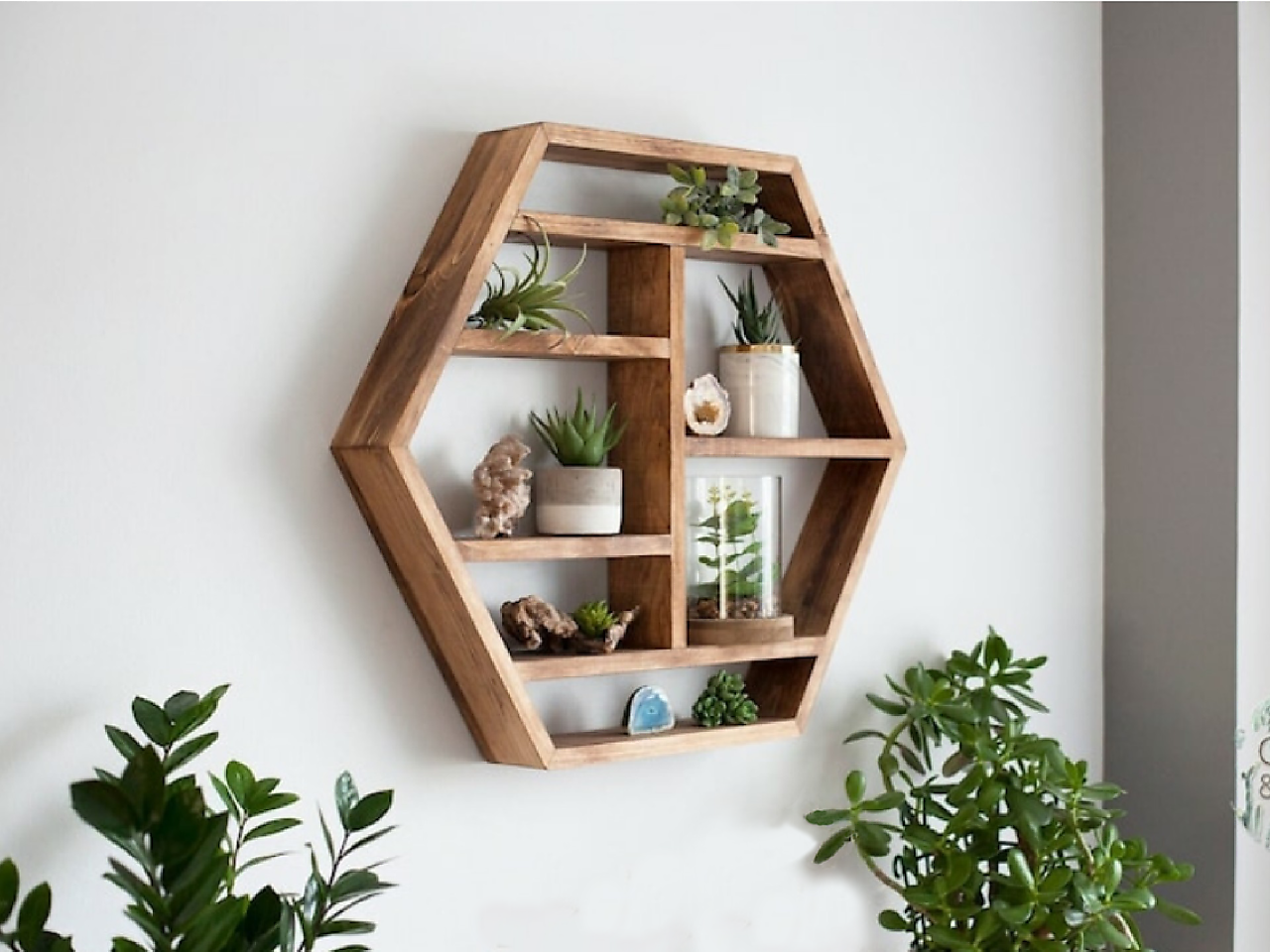 Polička hexagon / JwoodG - SAShE.sk