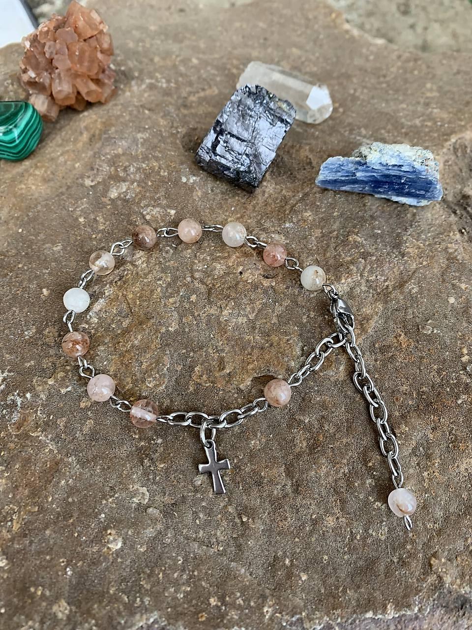 Ruženec na ruku z ružového Opálu / DoTishop - SAShE.sk