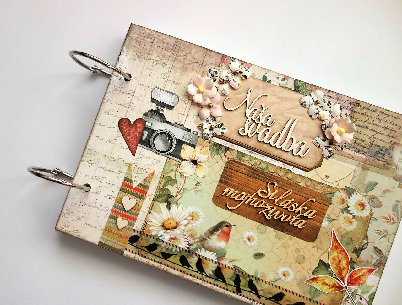 Zľava Svadobný scrapbook fotoalbum A5 / GraceArt - SAShE.sk