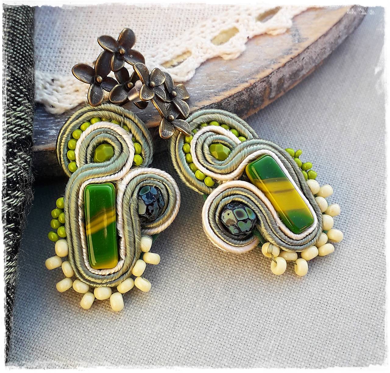 Ranná rosa / shangri-la - SAShE.sk - Handmade Náušnice