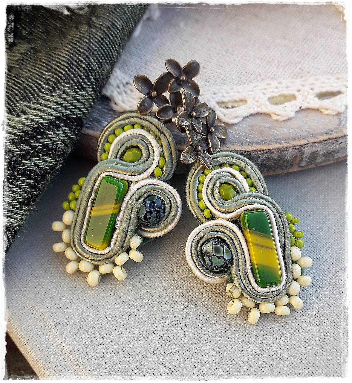 Ranná rosa / shangri-la - SAShE.sk - Handmade Náušnice