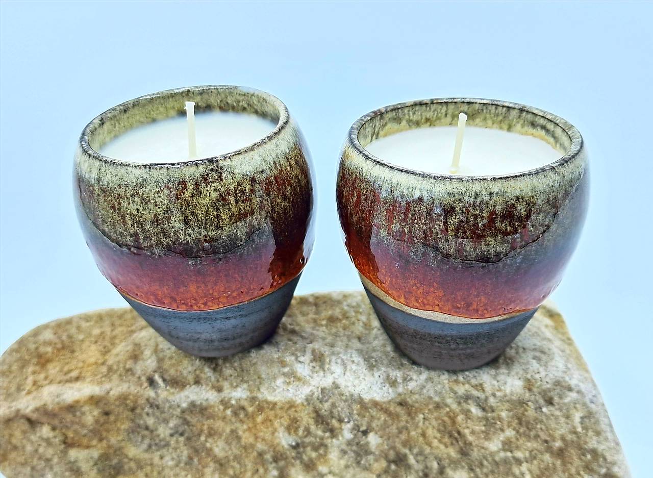 Sviečka - Blazing sand / KrajcoCeramics - SAShE.sk