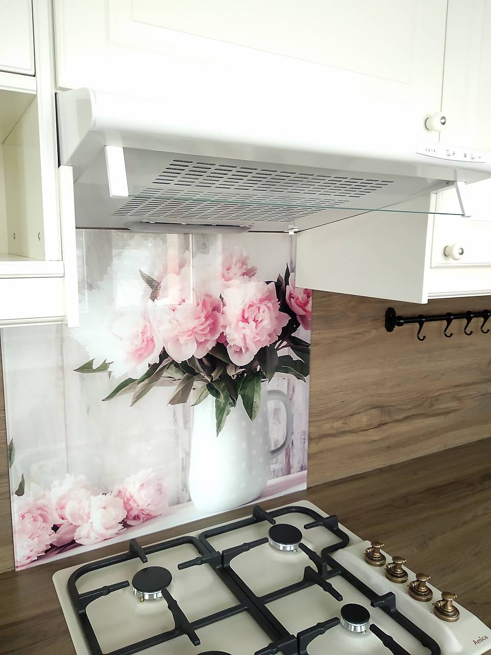 Sklenená zástena za sporák - RUŽE / DizajnSklo - SAShE.sk