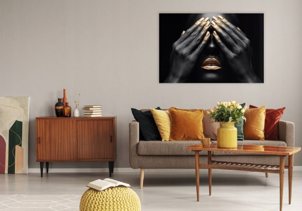 Obraz na plátne ženská tvár zlaté pery 120x80 cm / givetrade - SAShE.sk