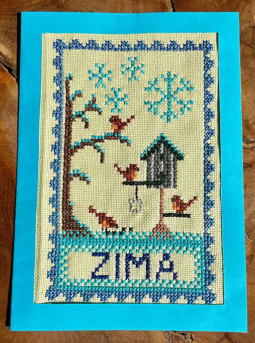 Vyšívané obrázky - Ročné obdobia (zima) / mary_po - SAShE.sk