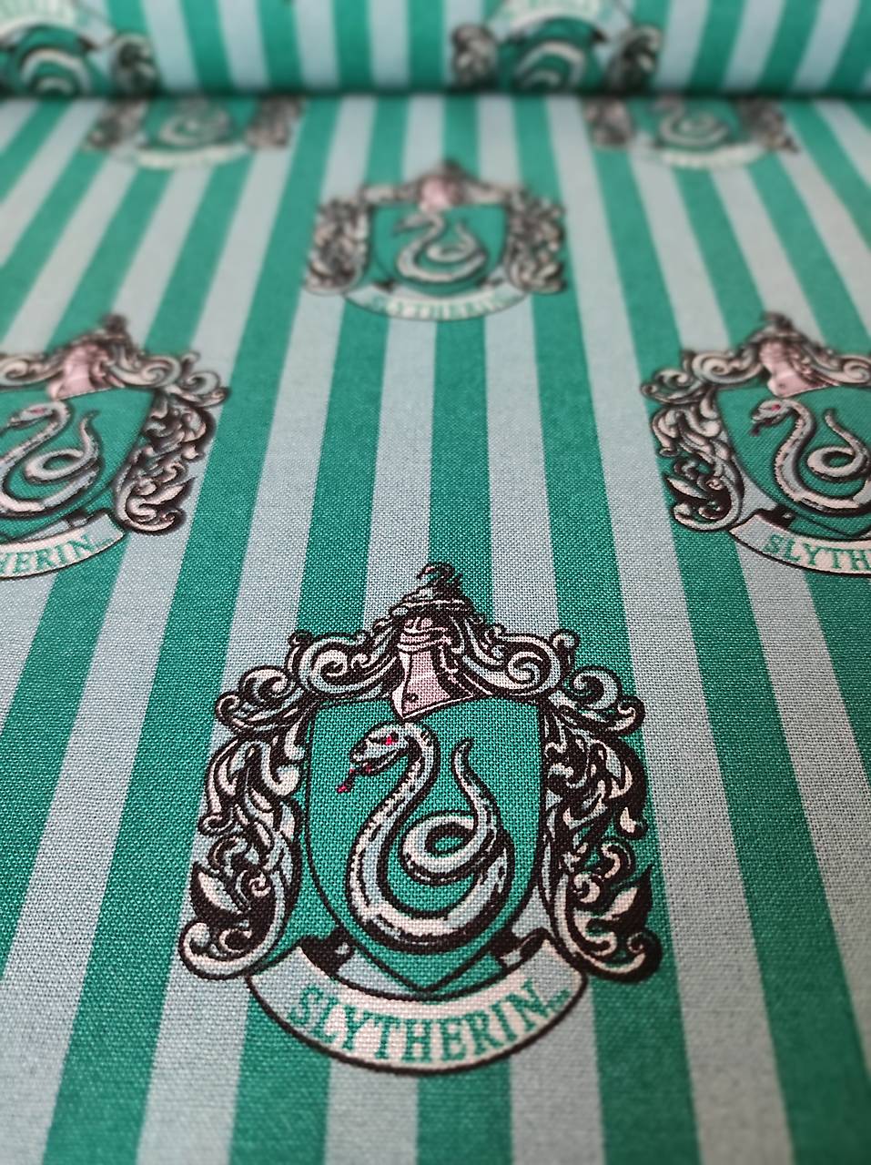 Bavlnená látka Harry Potter - Slytherin (Slizolin) / latkyusimito ...