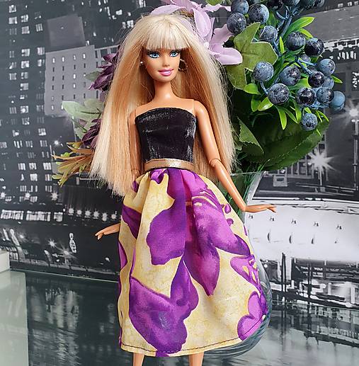 Kvetinové midi šaty pre Barbie / TrishaFate - SAShE.sk