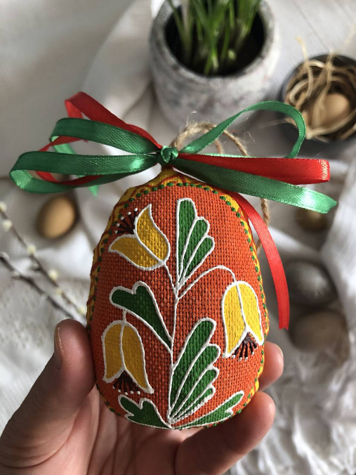 Malé oranžové veľkonočné vajíčko / KozaDereza - SAShE.sk