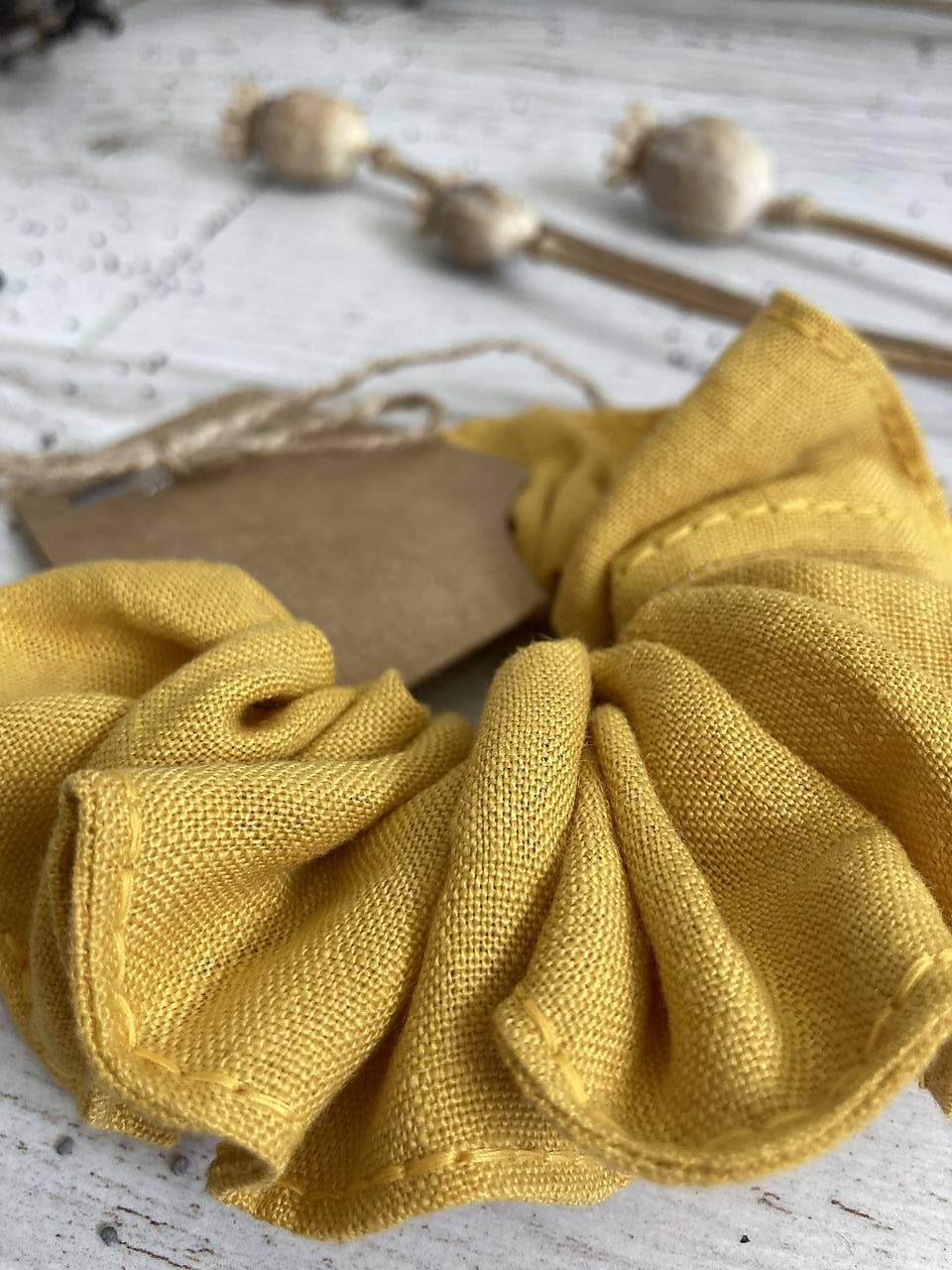 Ľanová scrunchies- /MANGO/ / mmLinen - SAShE.sk