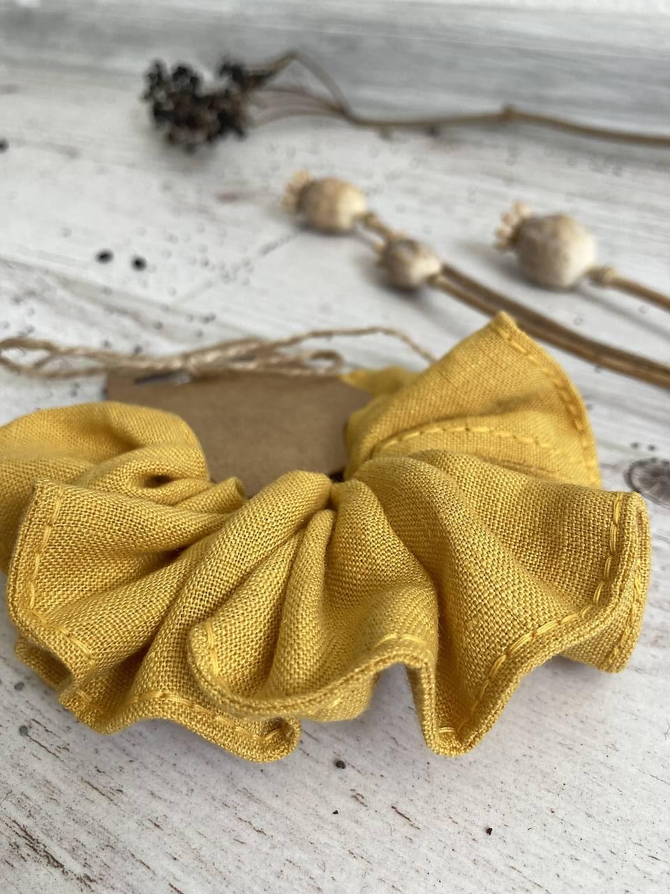Ľanová scrunchies- /MANGO/ / mmLinen - SAShE.sk