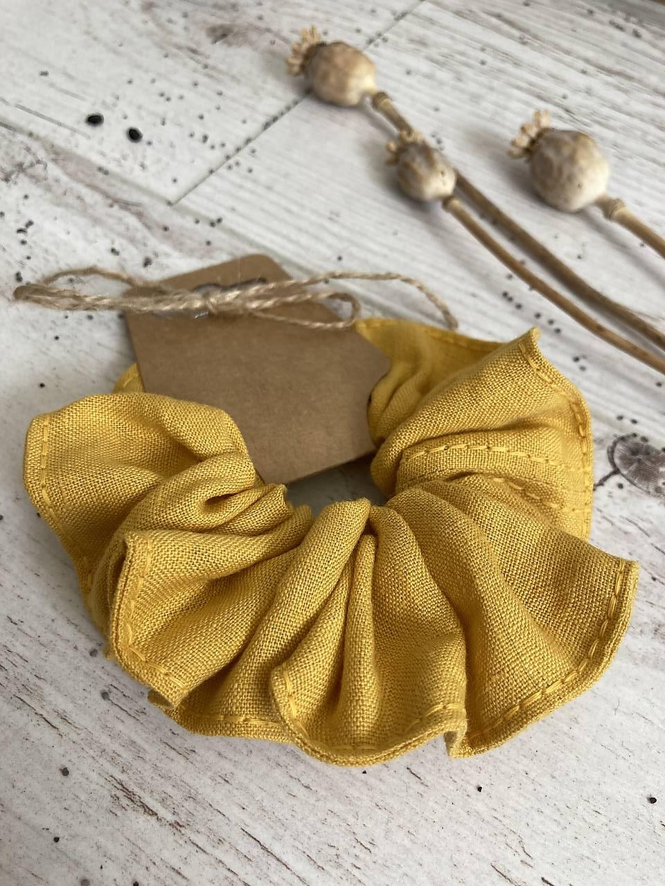 Ľanová scrunchies- /MANGO/ / mmLinen - SAShE.sk