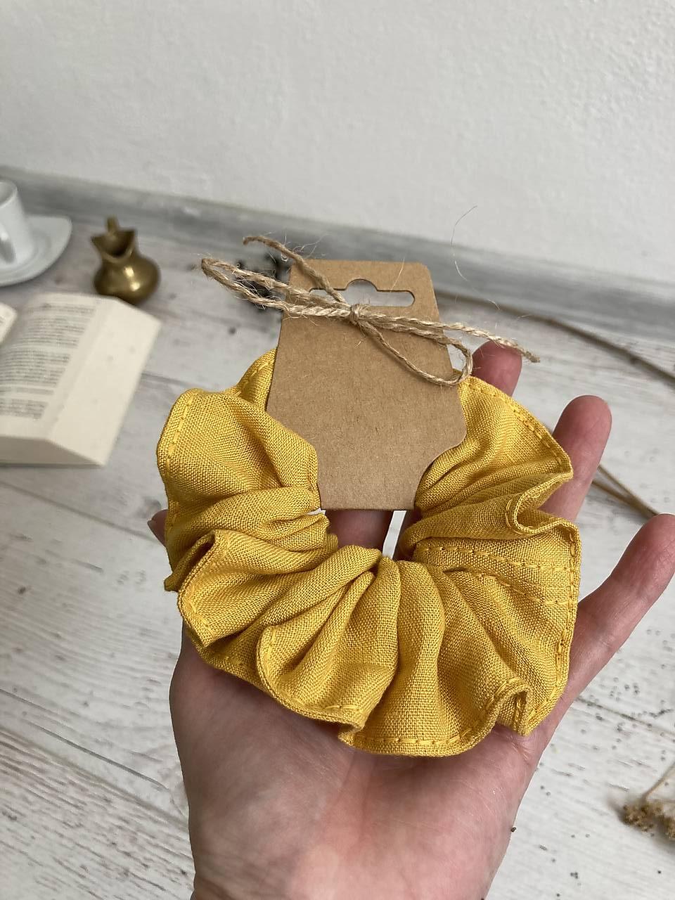 Ľanová scrunchies- /MANGO/ / mmLinen - SAShE.sk